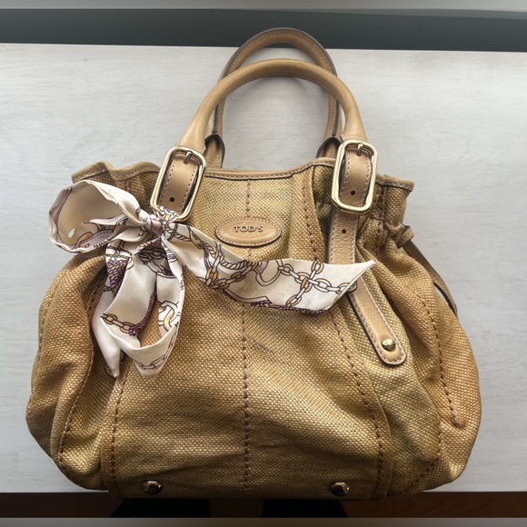 Tod's | Bags | Tods Luxury Tan Drawstring Bucket Bag | Poshmark